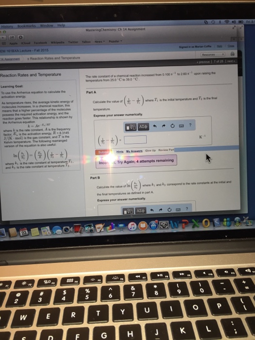 Solved To use the equation to calculate the activation | Chegg.com