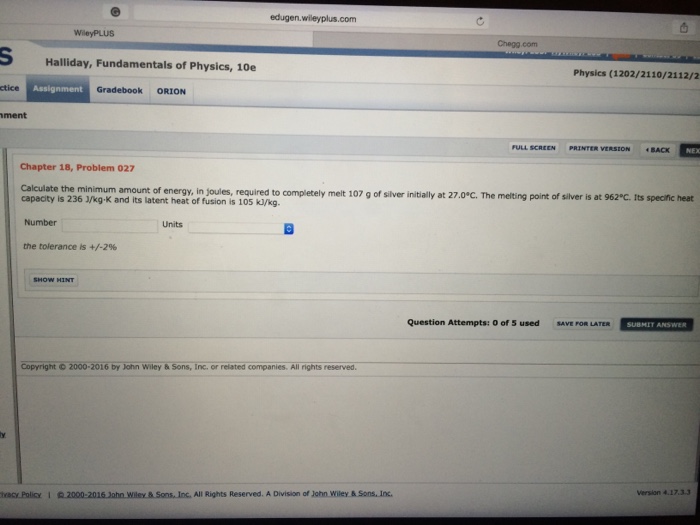 Solved Calculate the minimum amount of energy, in joules, | Chegg.com