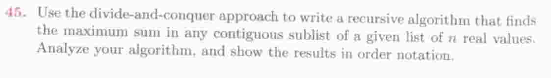Solved Use The Divide And Conquer Approach To Write A 5043