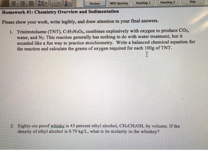 Solved Trinitrotoluene (TNT), C_7 H_5 N_3 O_6, combines | Chegg.com