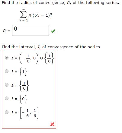 Solved Interval of convergence calculation | Chegg.com