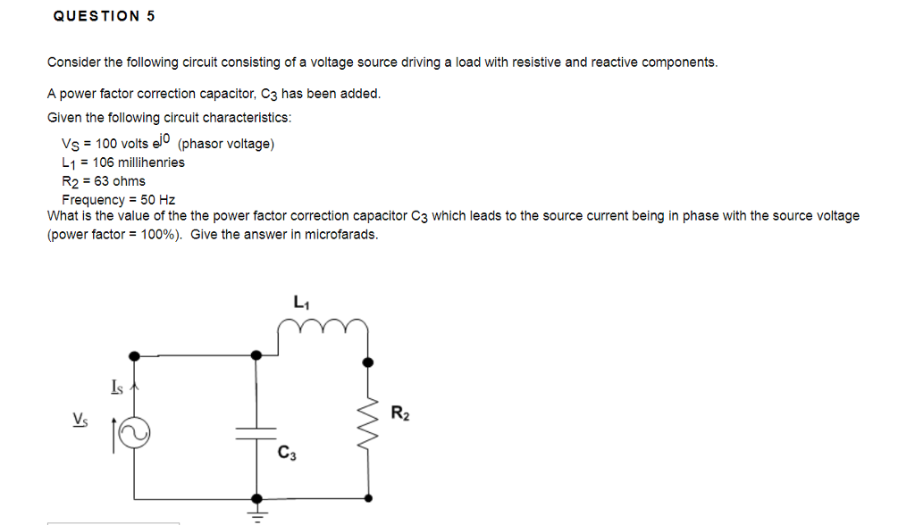 Solved QUESTION 5 Consider the following circuit consisting | Chegg.com