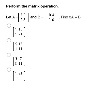 Solved Find the matrix product AB, if it is defined. A = [3 | Chegg.com