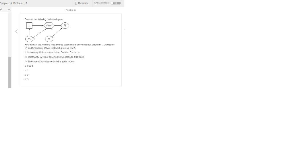 Solved Consider the following decision diagram: How many of | Chegg.com