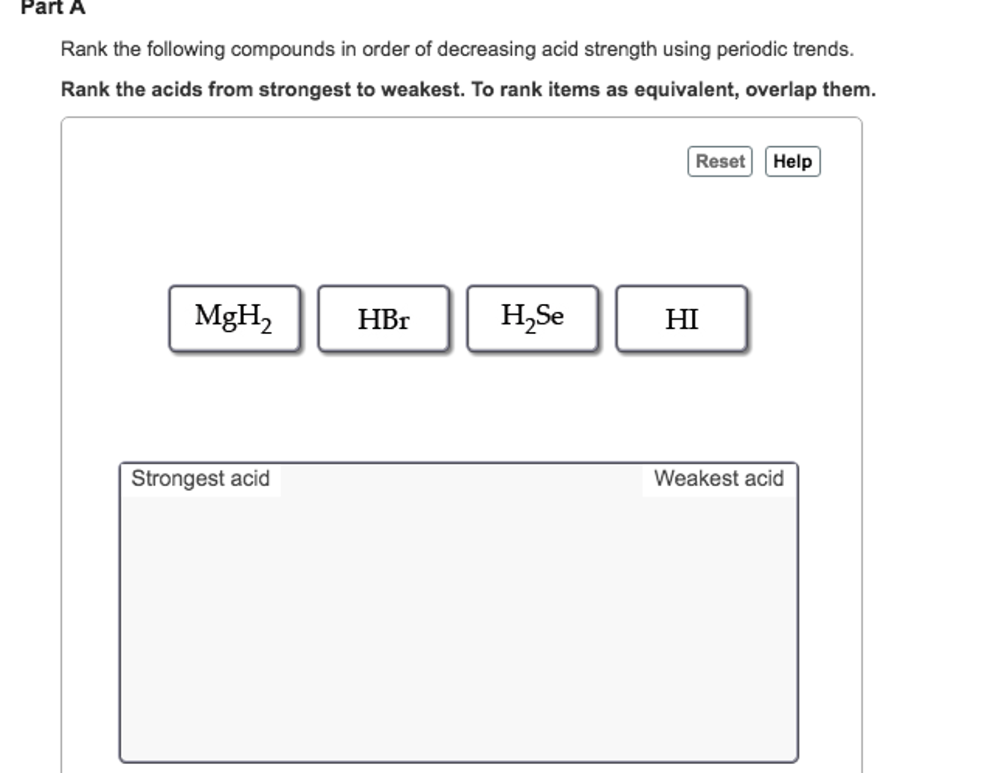 Solved Rank The Following Compounds In Order Of Decreasing