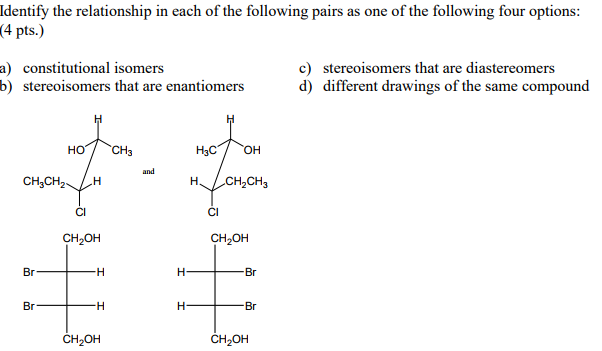 Solved Can you explain how to identify constitutional | Chegg.com