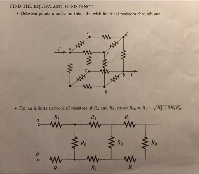 Solved Between points a and 6 on this cube with identical | Chegg.com