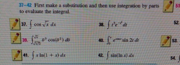 Solved First make a substitution and then use integration to | Chegg.com Solved First make a substitution and then use integration to | Chegg.com