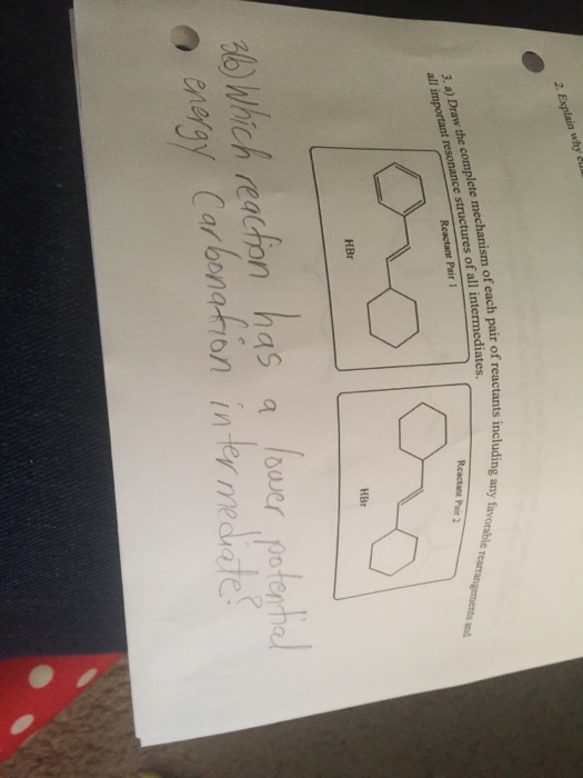Solved Draw the complete mechanism of each pair of reactants | Chegg.com