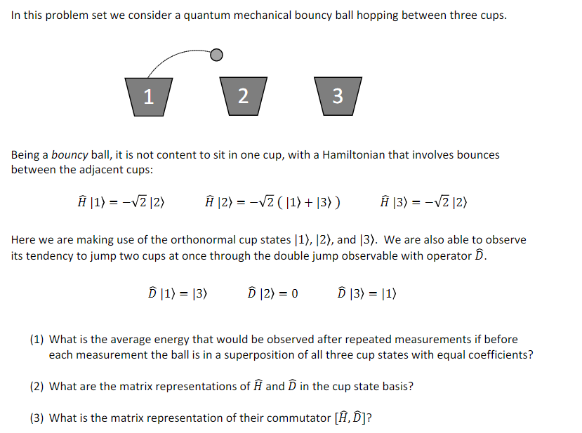 Solved In this problem set we consider a quantum mechanical | Chegg.com