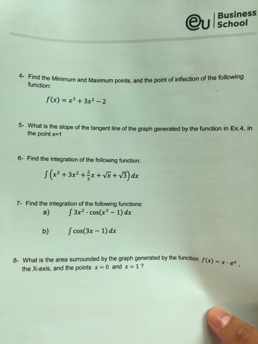 Solved Find the Minimum and Maximum points, and the point of | Chegg.com