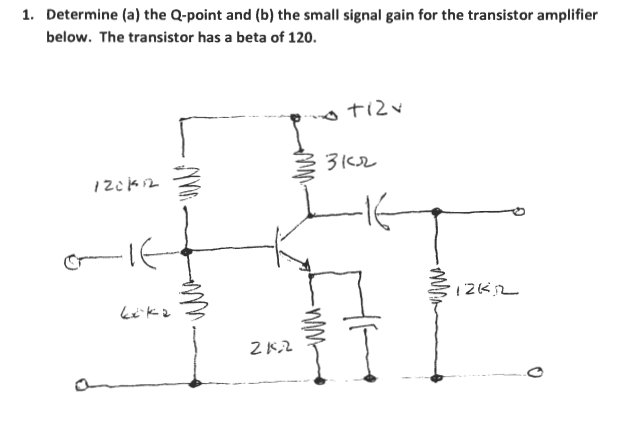 Solved Determine (a) the Q-point and (b) the small signal | Chegg.com
