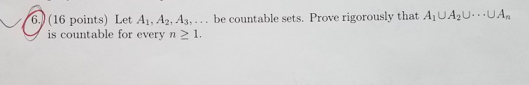 Solved (16 points) Let A e countable sets. Prove rigorously | Chegg.com