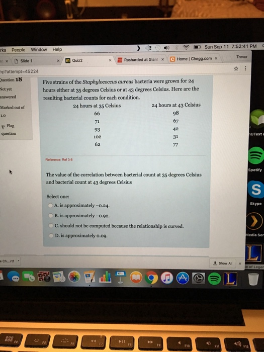 Solved Five Strains Of The Staphylococcus Aureus Bacteria