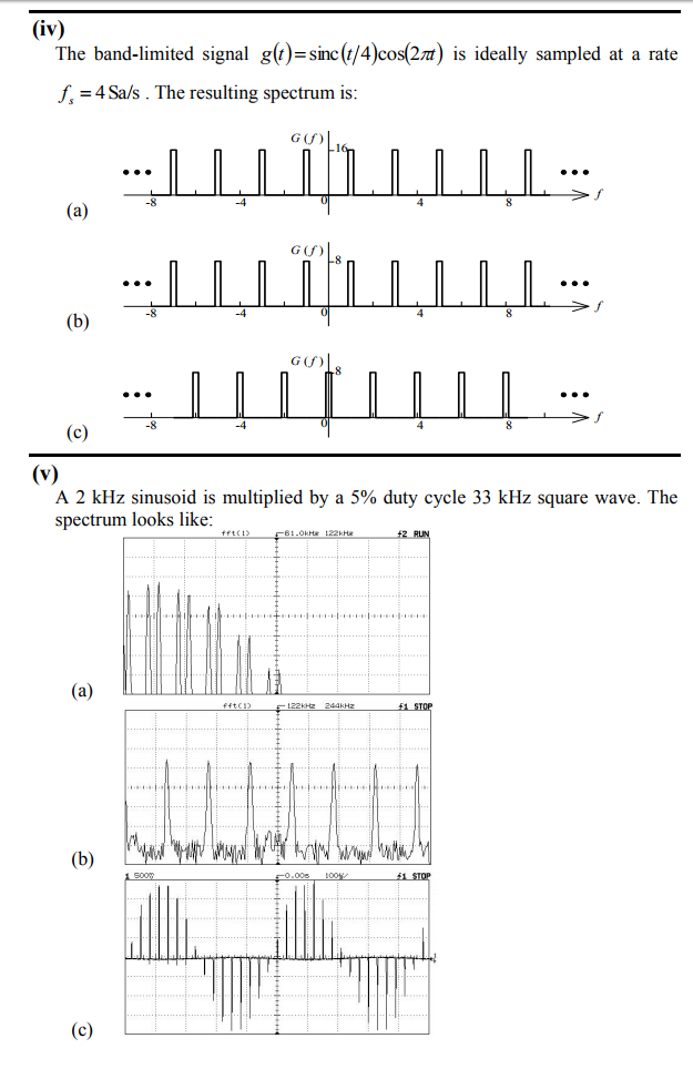 Solved The band-limited signal g(t) = sinc (t/4) cos (2 pi | Chegg.com