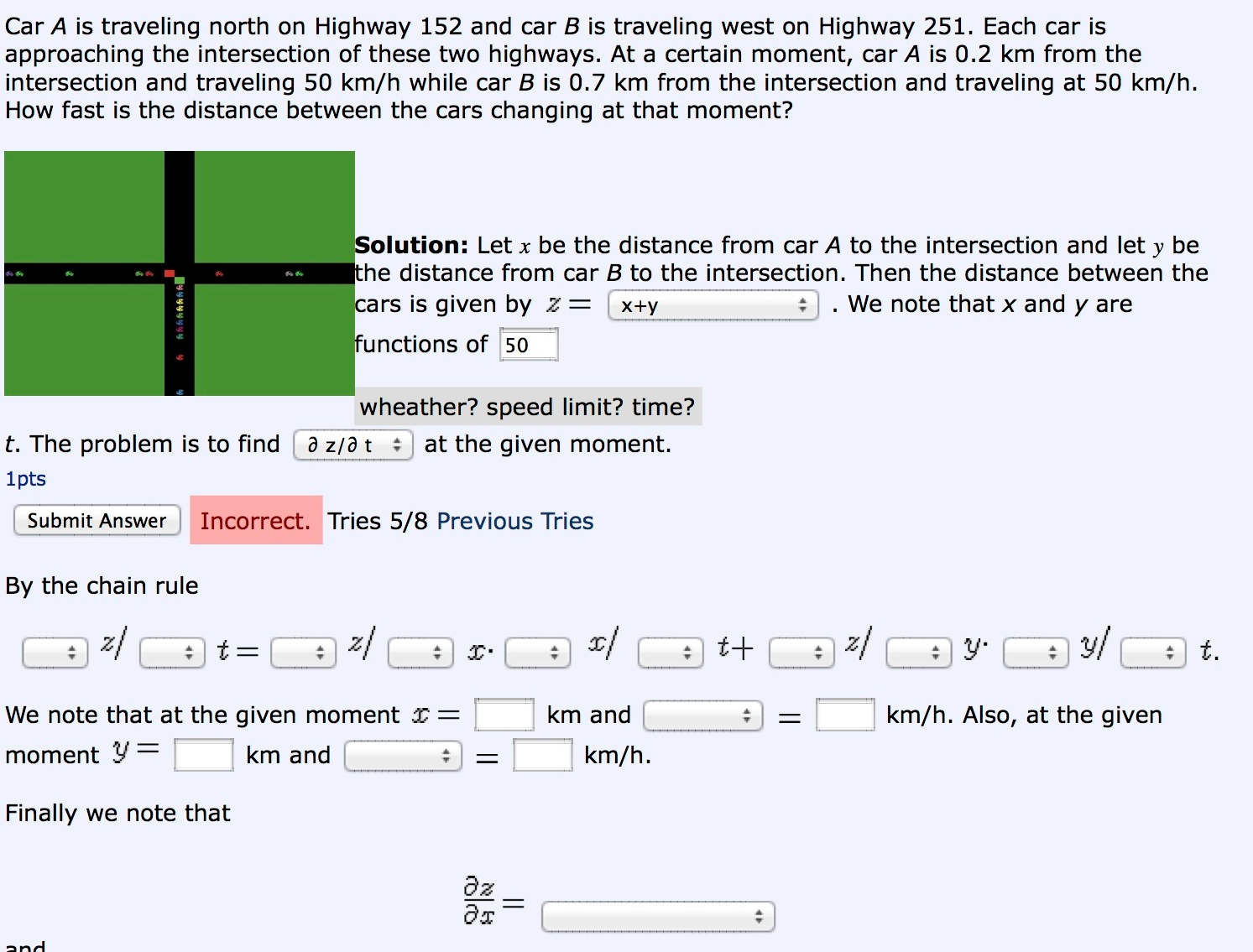 solved-car-a-is-traveling-north-on-highway-152-and-car-b-is-chegg