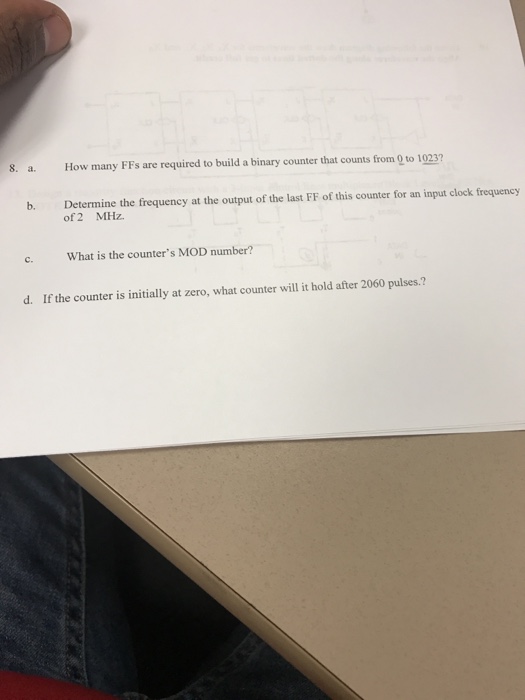 Solved How many FFs are required to build a binary counter | Chegg.com