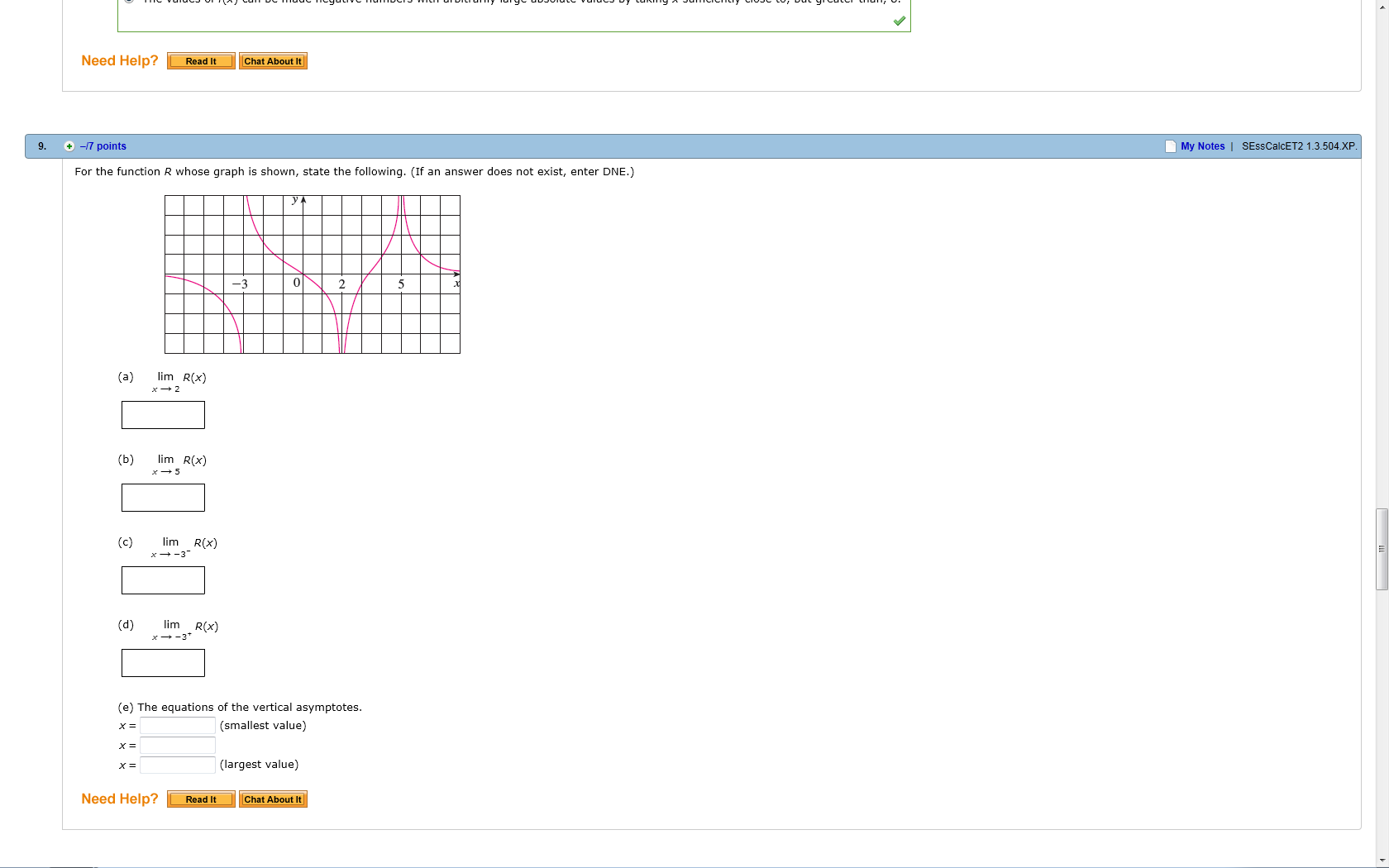Solved Need Help? Read it chat About It 9. points For the | Chegg.com