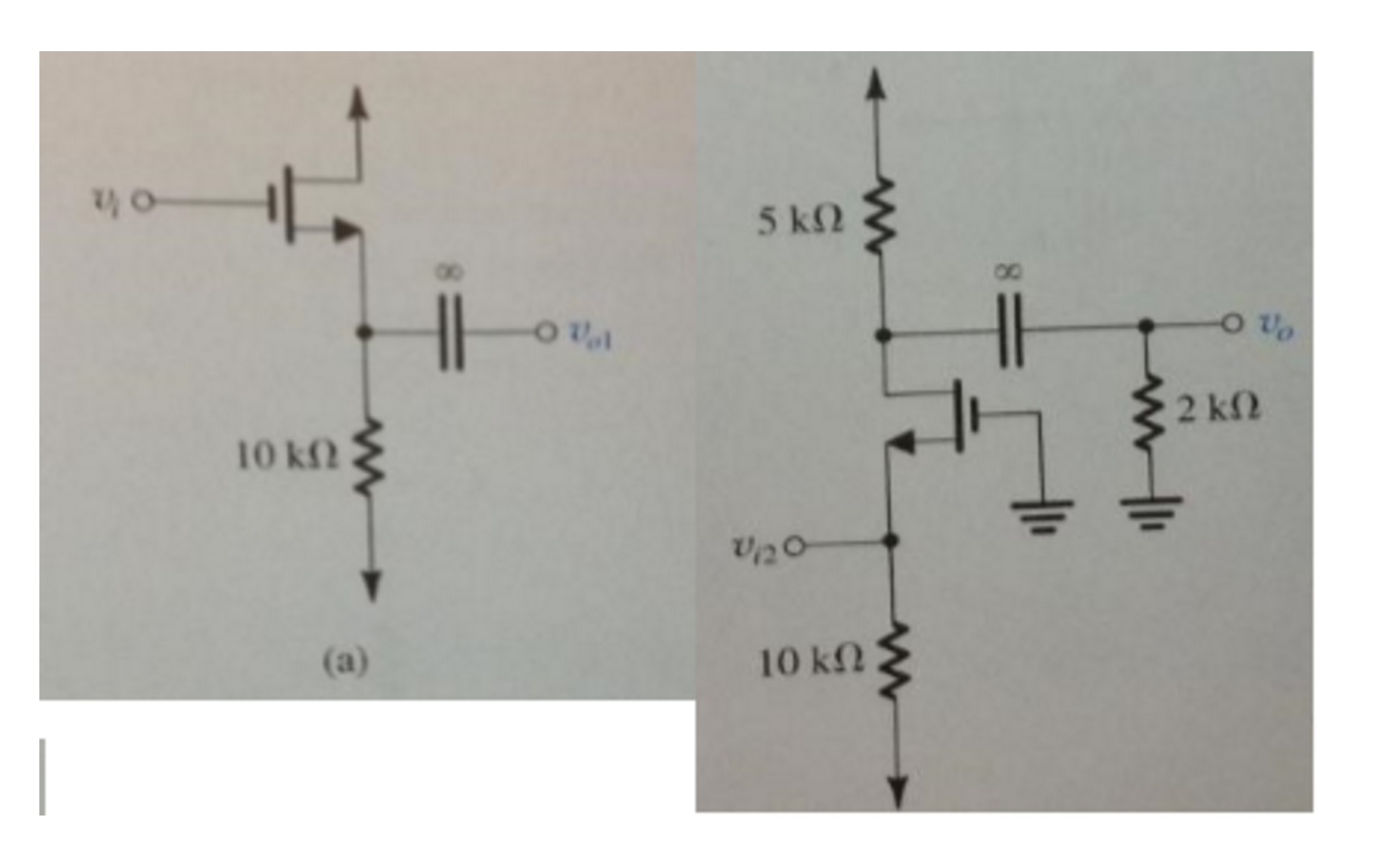 Solved (a) The NMOS transistor in the source-follower | Chegg.com