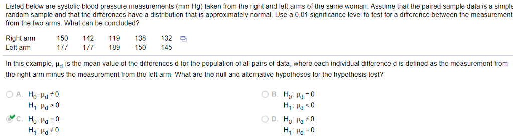 Solved Listed below are systolic blood pressure measurements | Chegg.com