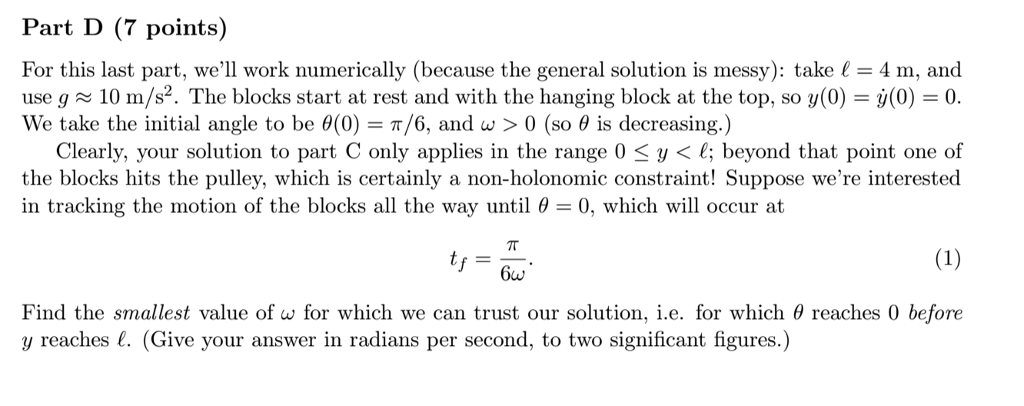 Solved Problem 3 (20 points) Two blocks are connected by a | Chegg.com