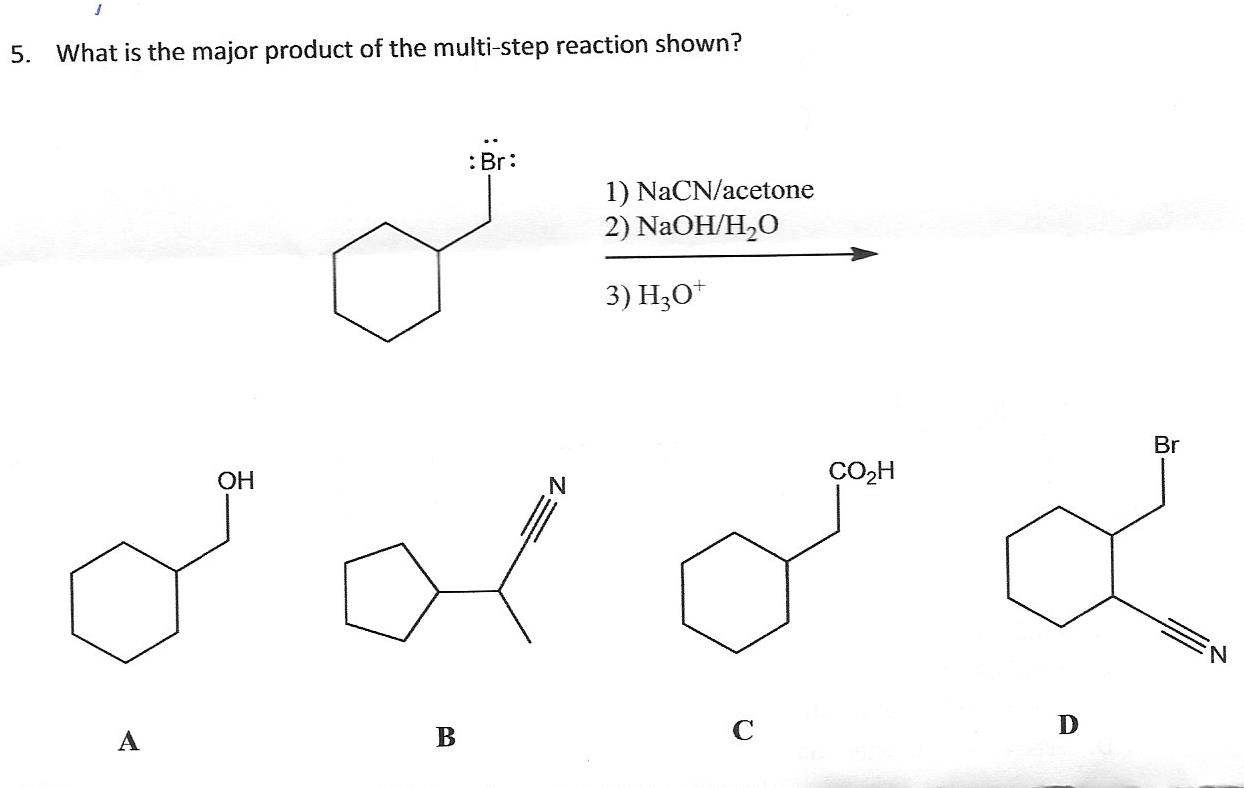 Solved What is the major product of the multi-step reaction | Chegg.com
