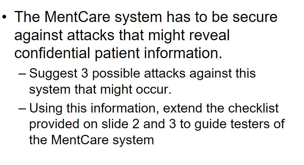 Solved MentCare Use Case The Mentcare system case study | Chegg.com