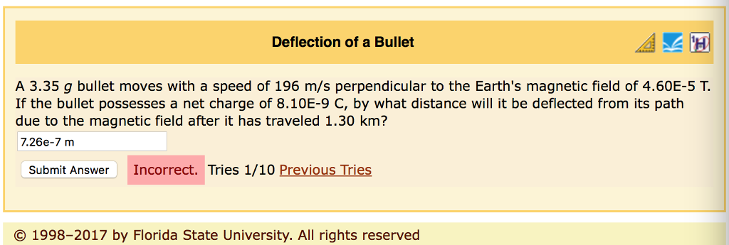 Solved Deflection of a Bullet A 3.35 g bullet moves with a | Chegg.com