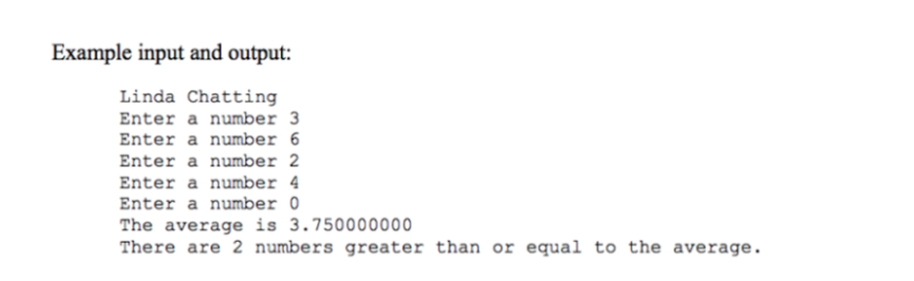 Solved 3. float average (&array, count): The starting | Chegg.com