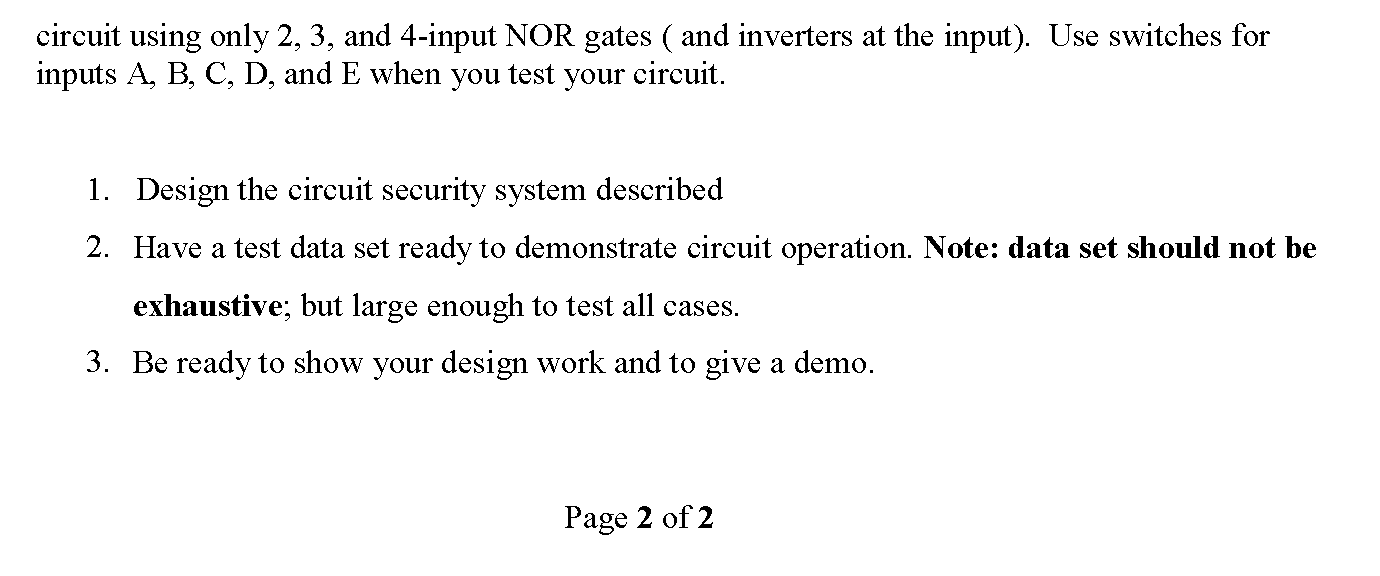 Solved A Simple Security System A simple security system for | Chegg.com
