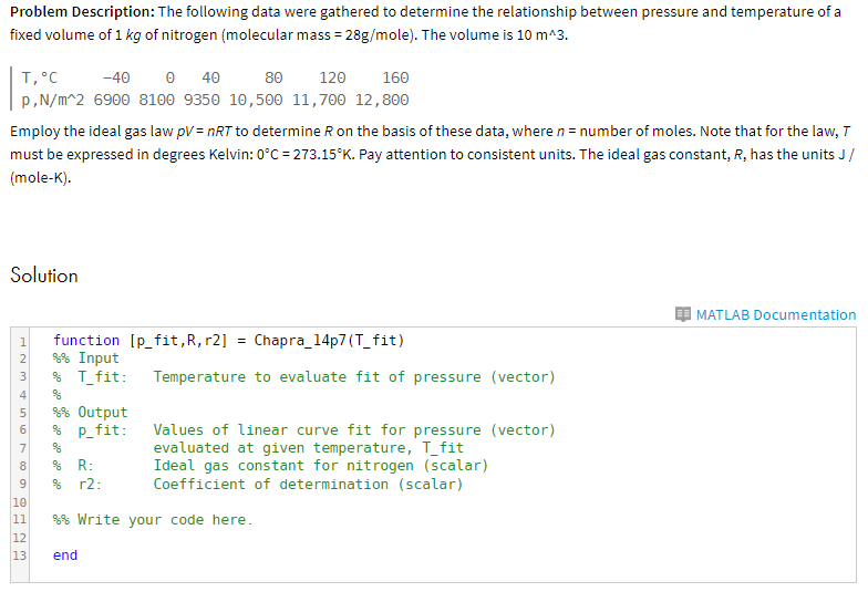Solved Problem Description: The following data were gathered | Chegg.com