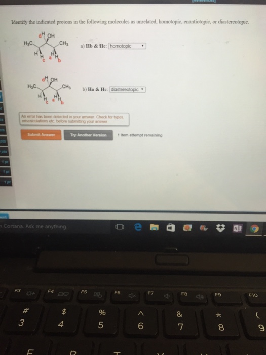 Solved Identify the indicated protons in the following | Chegg.com