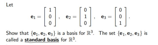 Solved Let , e2 11 , ?? 10 Show that el.e2.es) is a basis | Chegg.com