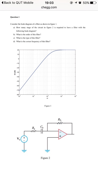 Solved Consider the bode diagram of a filter as shown in | Chegg.com