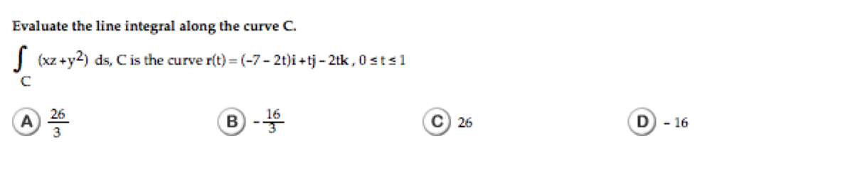 Solved Evaluate the line integral along the curve C. | Chegg.com