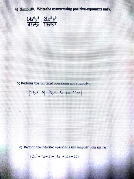 Solved Simplify. Write the answer using positive exponents | Chegg.com