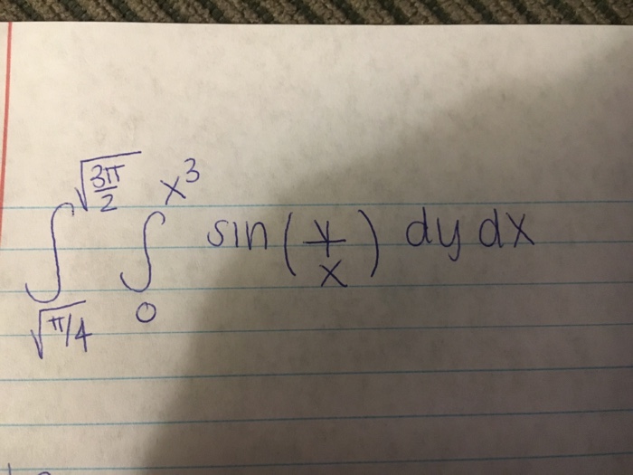 Solved Integral_Squareroot pi/4^Squareroot 3pi/2 | Chegg.com