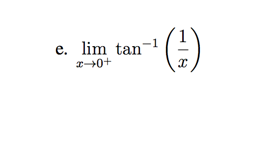 Solved e. lim tan | Chegg.com