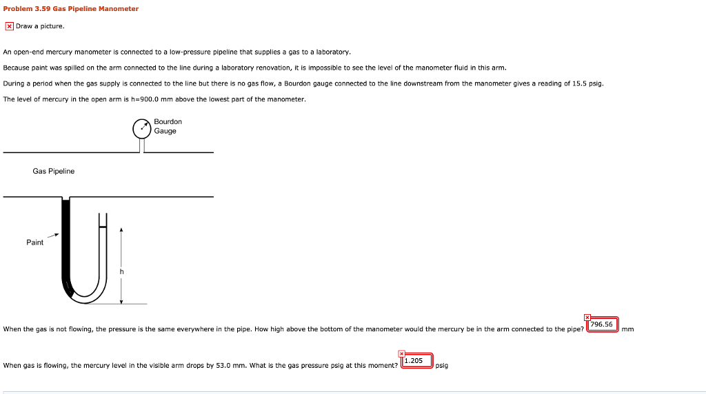 Solved An open-end mercury manometer is connected to a | Chegg.com