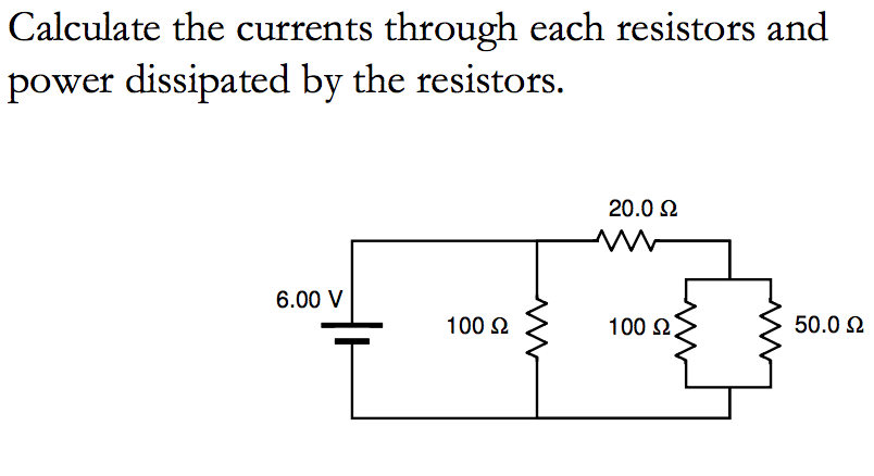 Solved Calculate the currents through each resistors and | Chegg.com