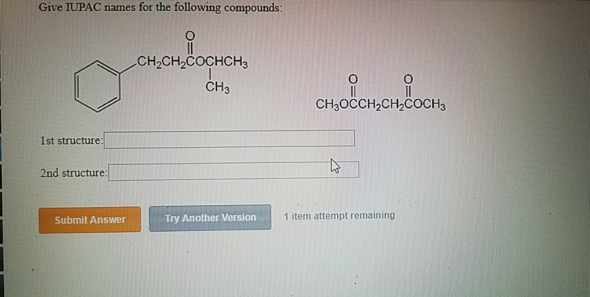Solved Give IUPAC names for the following compounds: | Chegg.com