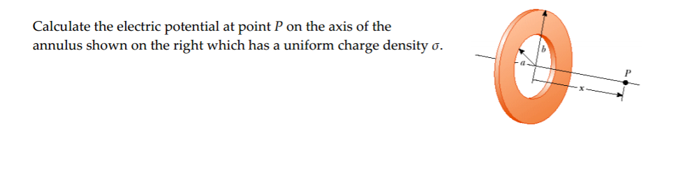 Solved Calculate the electric potential at point P on the | Chegg.com