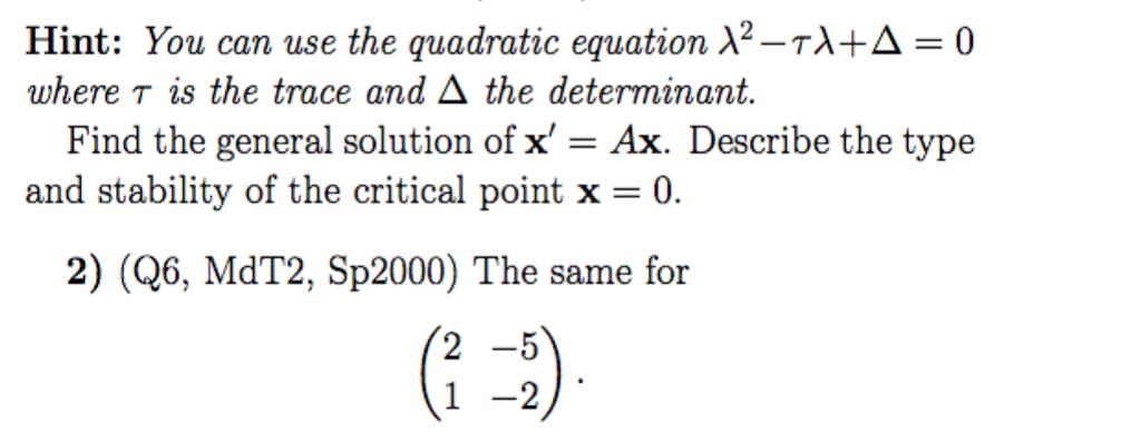 Solved Hint: You can use the quadratic equation 2 where τ is | Chegg.com