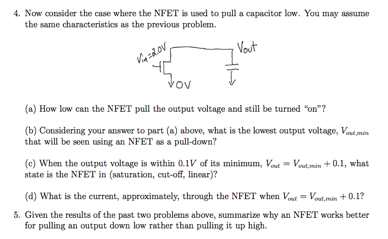 Solved 1. The figure below shows NMOS and PMOS devices with | Chegg.com