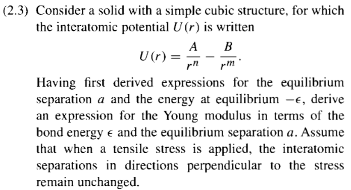 Consider a solid with a simple cubic structure, ofr | Chegg.com