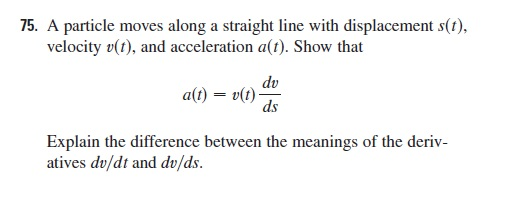 Solved A particle moves along a straight line with | Chegg.com