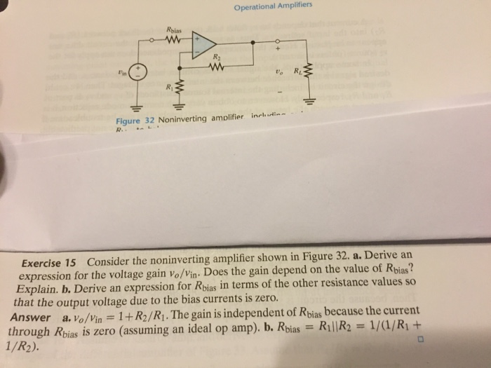 Solved Consider the noninverting amplifier shown in Figure | Chegg.com