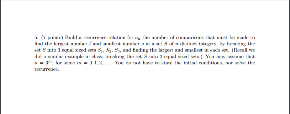 Solved Build A Recurrence Relation For A N The Number Of
