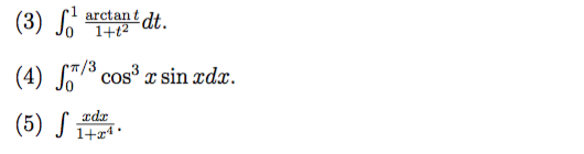 Solved Integral^1_0 arctan t/1+t^2dt integral^pi/3_0 | Chegg.com