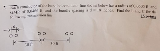 Solved Each conductor of the bundled conductor line shown | Chegg.com